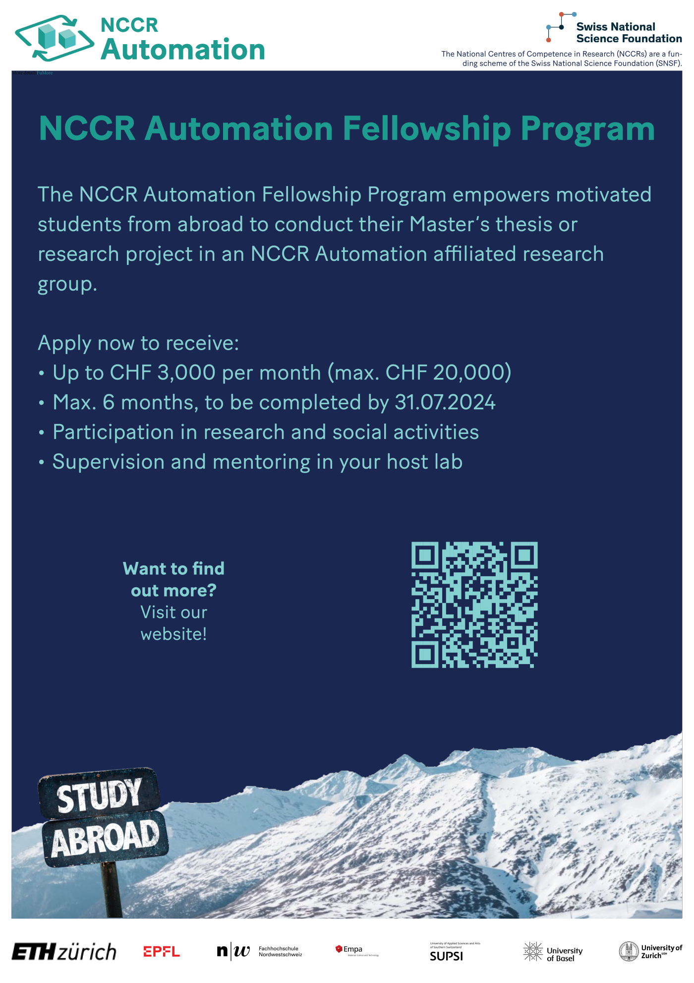 NCCR Automation Fellowship | NCCR Automation